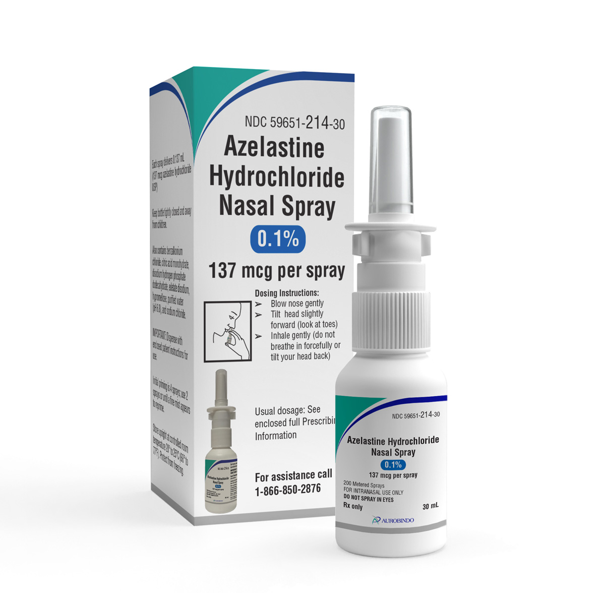 Azelastine HCl Nasal Spray 137 Mcg 0 1 30 Ml Aurobindo Pharma USA Azelastine HCl Nasal Spray 137 Mcg 0 1 30 Ml Aurobindo Pharma USA